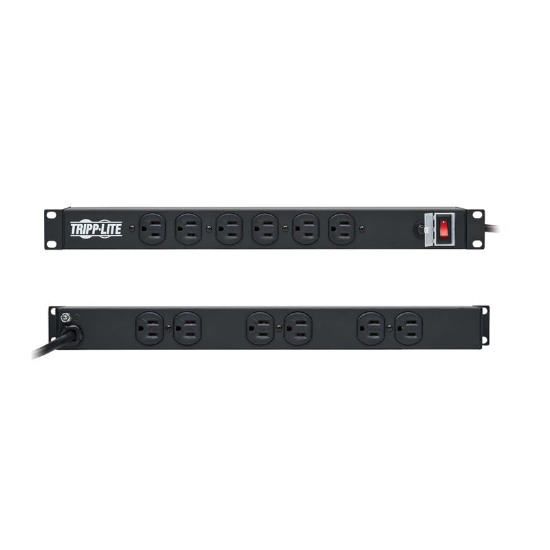 Tripp Lite Power Strip 20A 5-20P, 12 outlets 1U Rack Mount 15ft cord ...