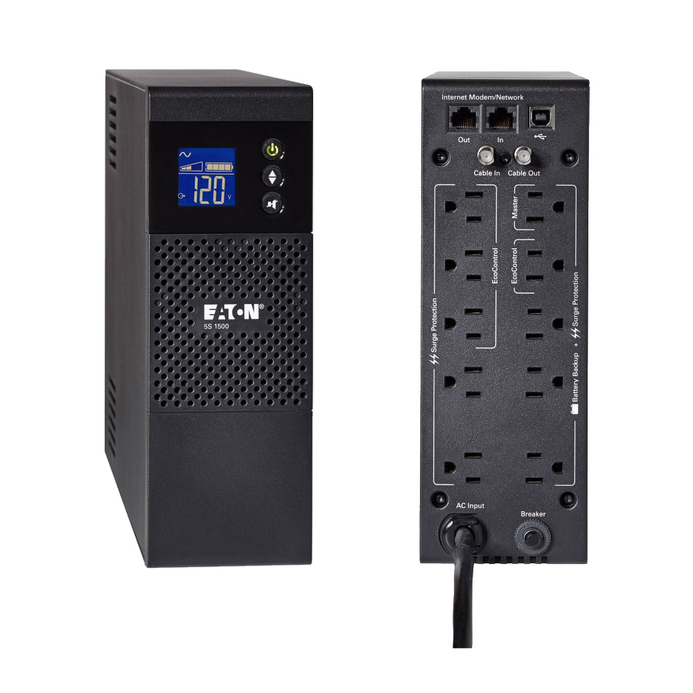 Eaton 5S 1500VA 900W 5-15P input, LCD Outputs: (10) 5-15R – Primespec1