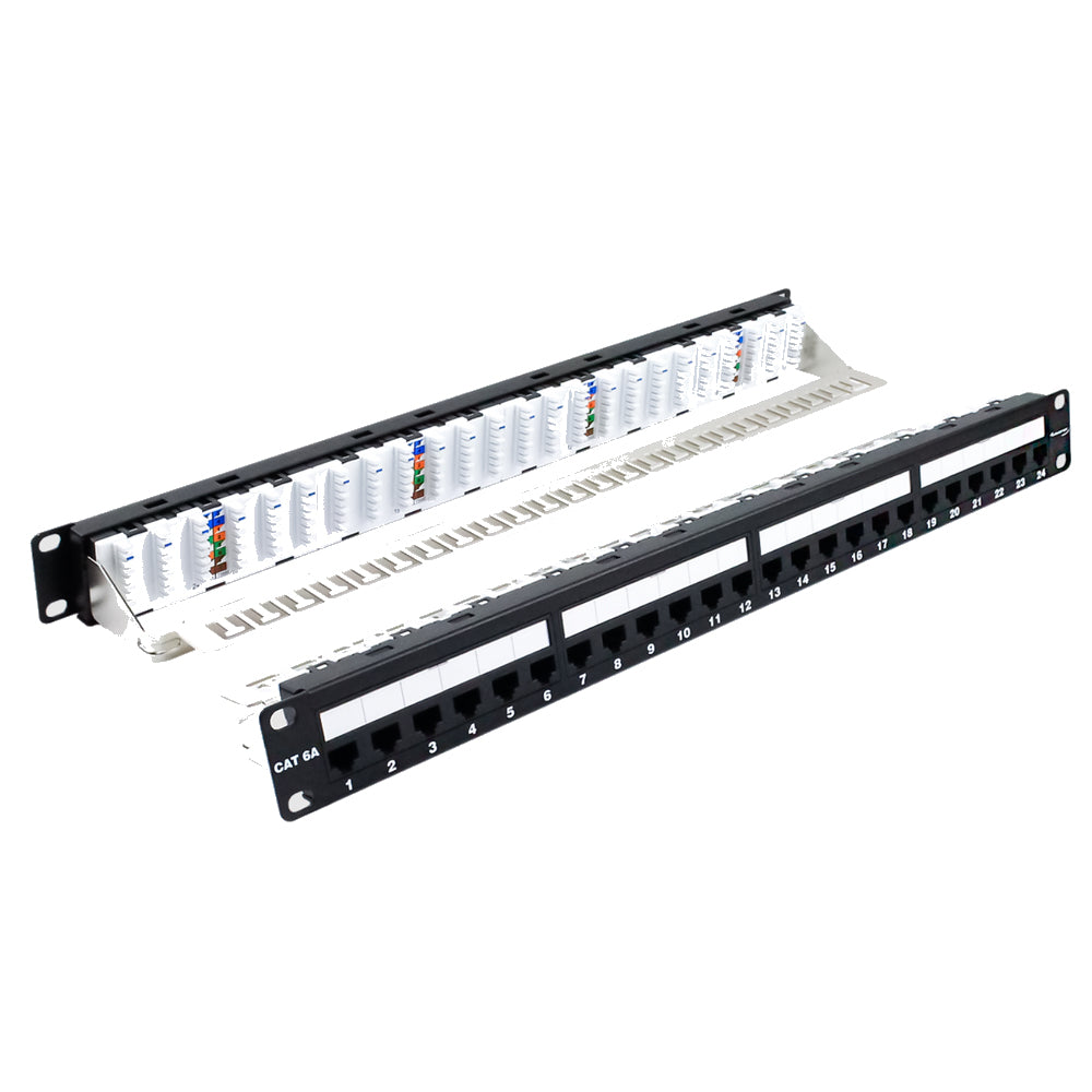 Wavenet Patch Panel C6A, 110-Type, 24 Port, 1U, T568A/B, W/Rear Cmgt B ...