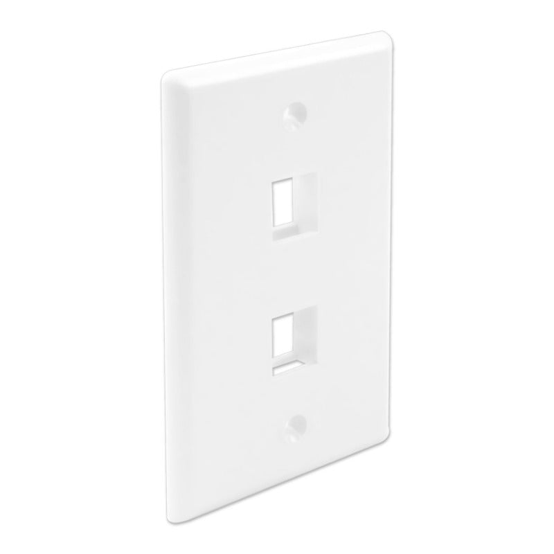 Wavenet- FacePlate Keystone, Single Gang White 2-Port – Primespec1