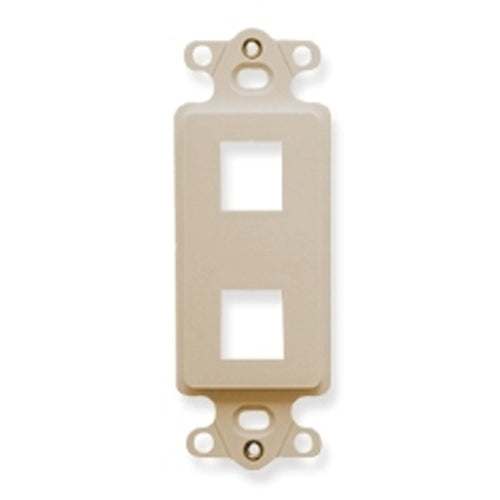 Signamax 2-Port Decora Style Keystone Adapter, Light Ivory - Primespec1