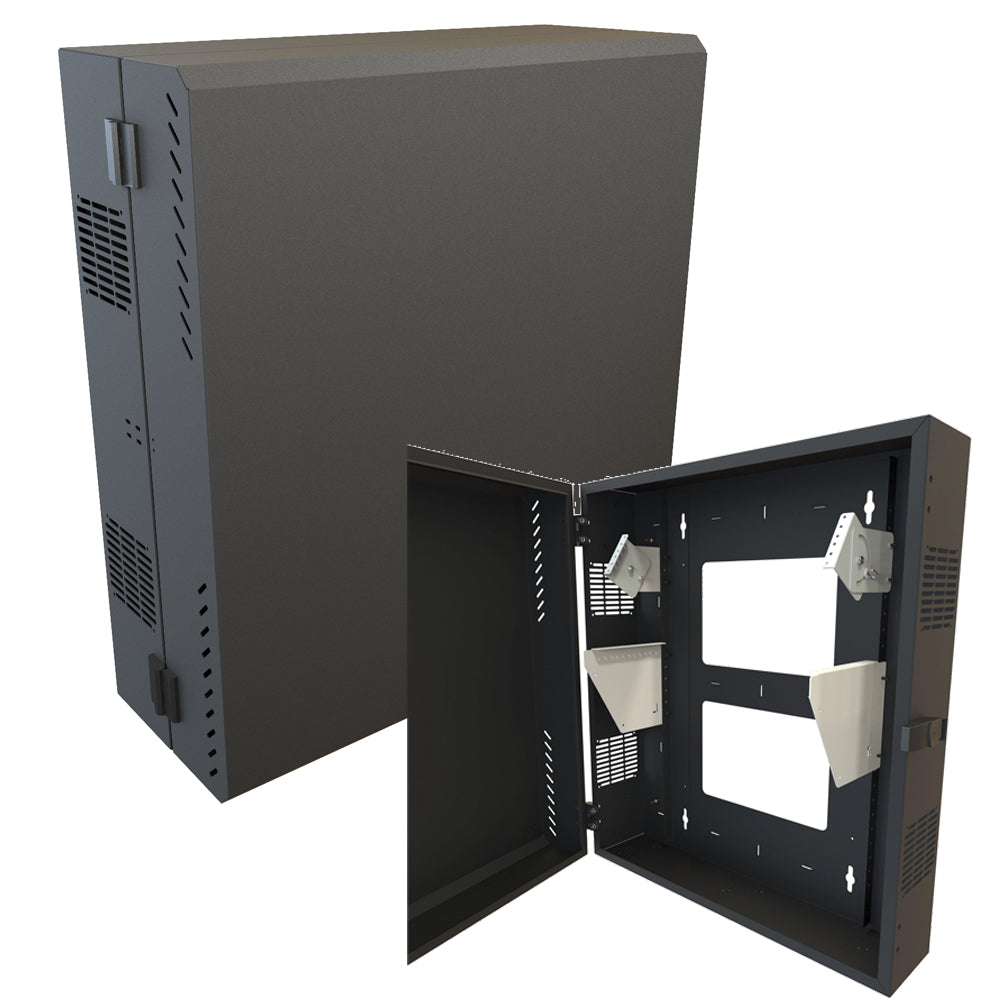 Hammond HLP Series, Low-Profile Wall Mount Cabinet 6U/43"H Black ...