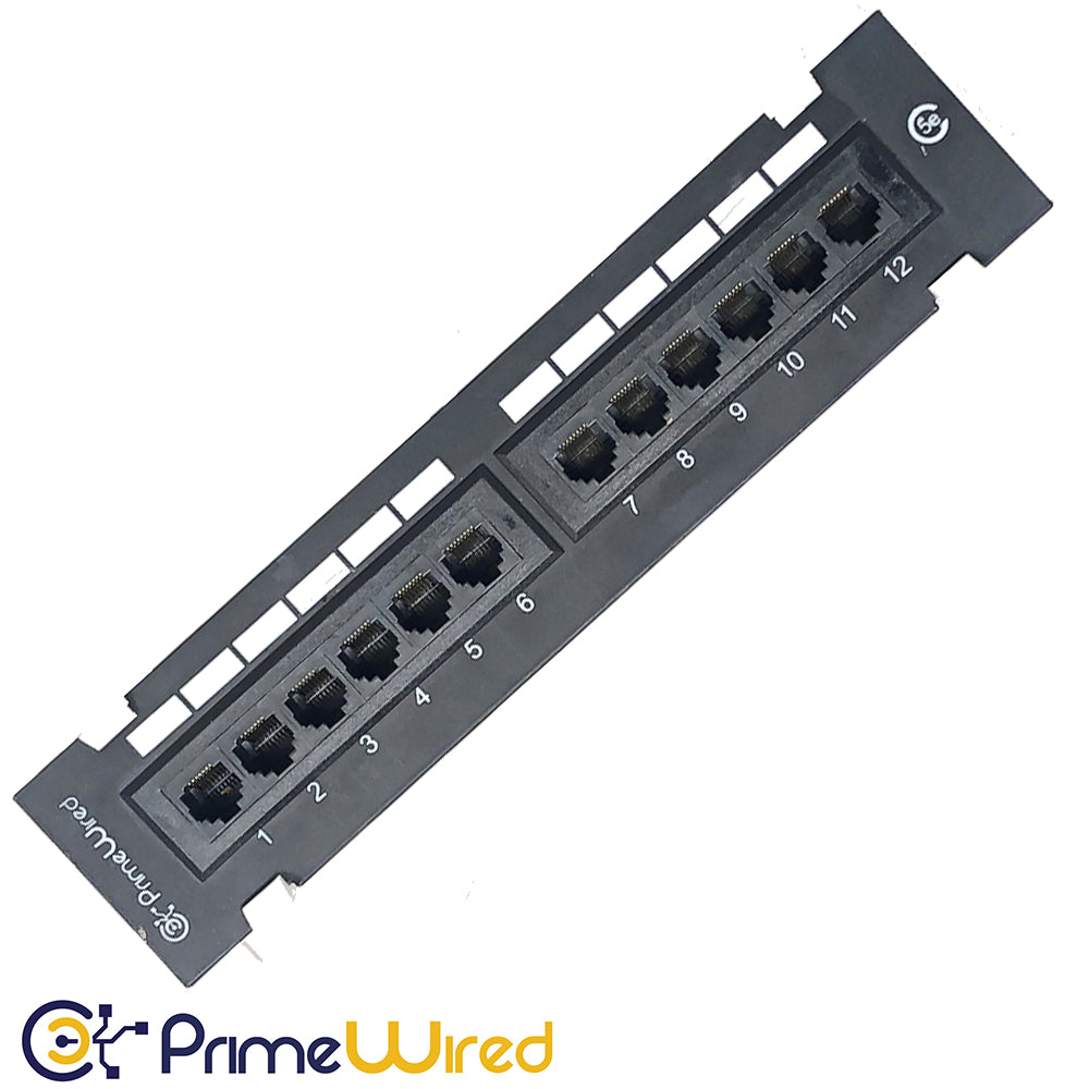 Primewired Patch Panel Cat5e Wall Mount Mini 110 Type 12 Port – Primespec1